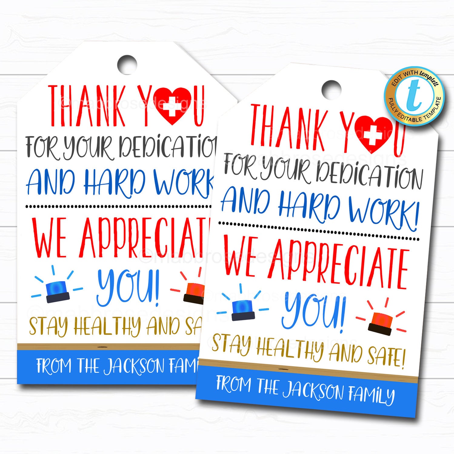 Frontline Worker Appreciation Gift Tag | TidyLady Printables