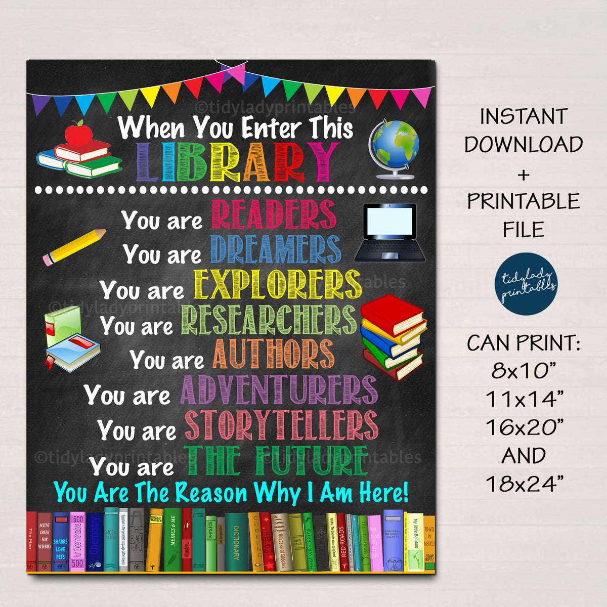School Library Poster | TidyLady Printables
