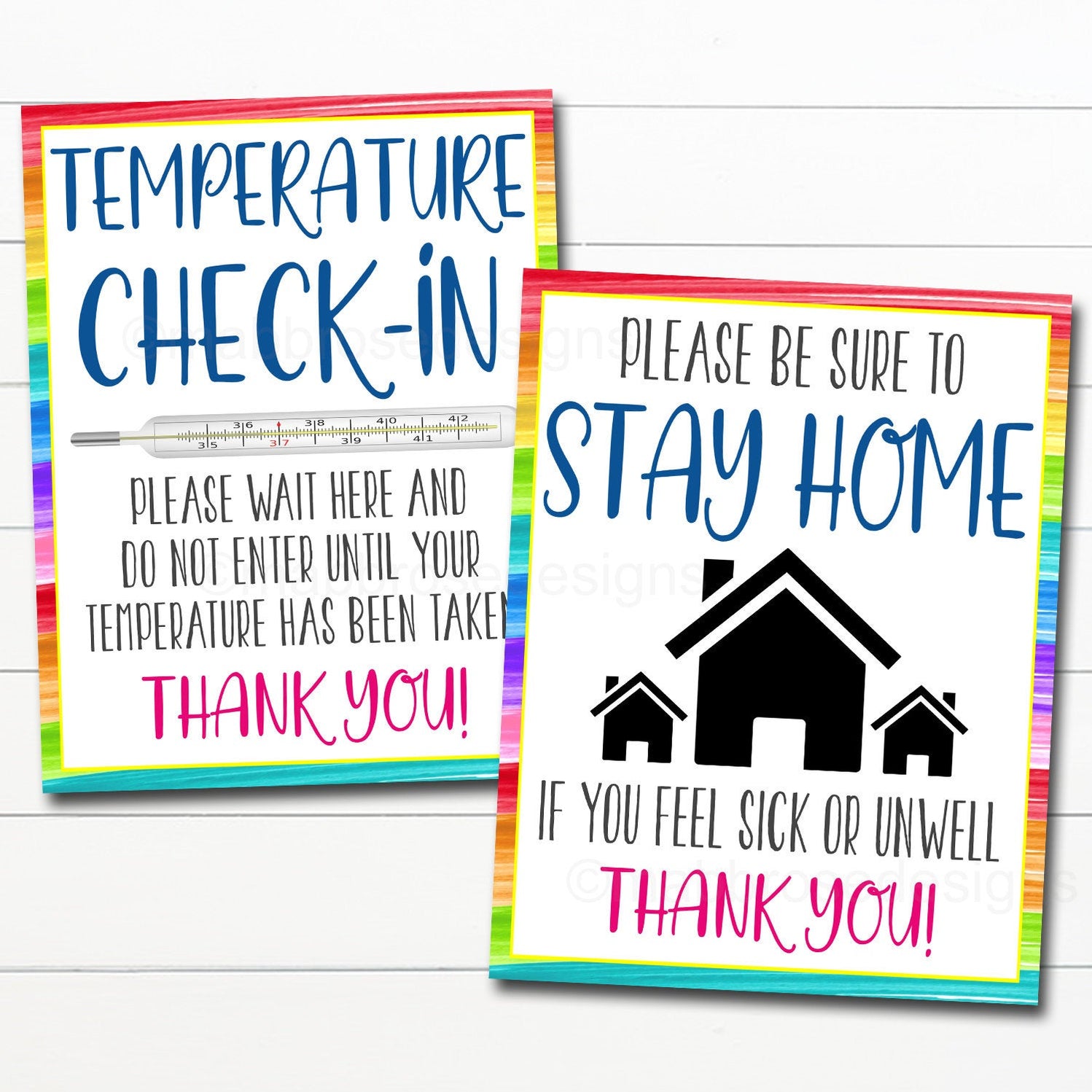 School Health Safety Poster Set | TidyLady Printables