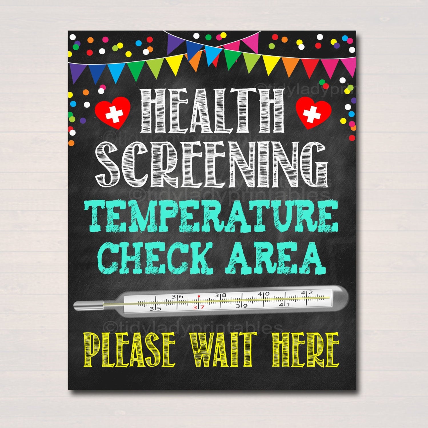 School Health Screening Area Poster | TidyLady Printables