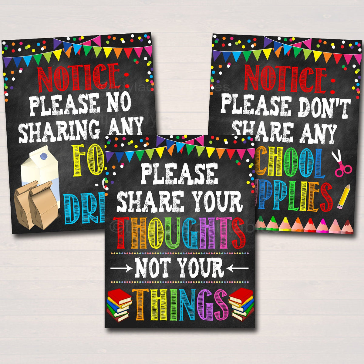 School Health Safety Rules Poster Set | TidyLady Printables