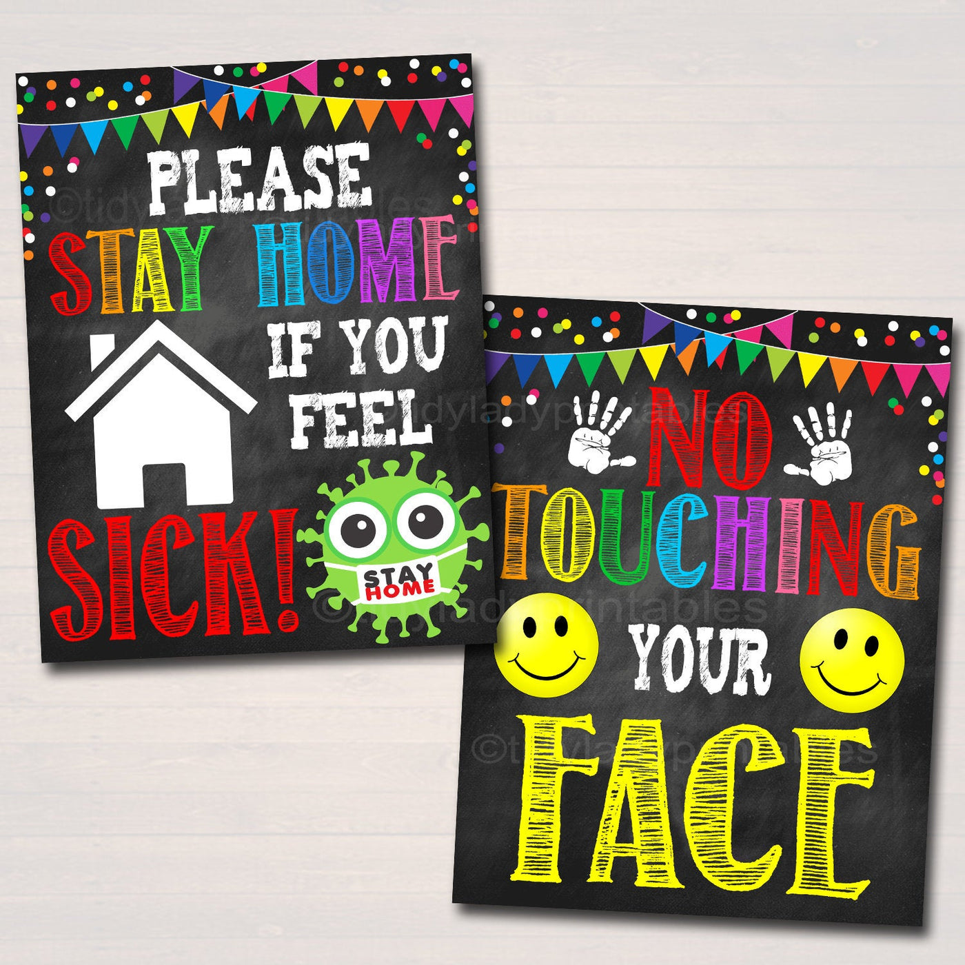 School Health Safety Poster Set | TidyLady Printables