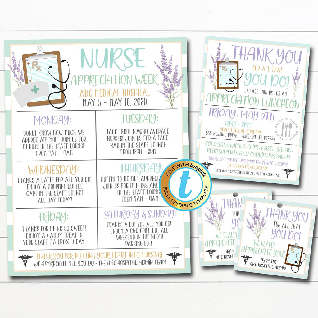 Nurse Appreciation Week | TidyLady Printables