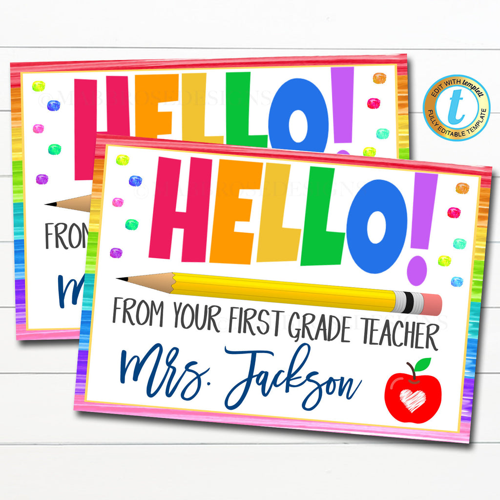 First Day Of School Gift Tags & Labels | TidyLady Printables