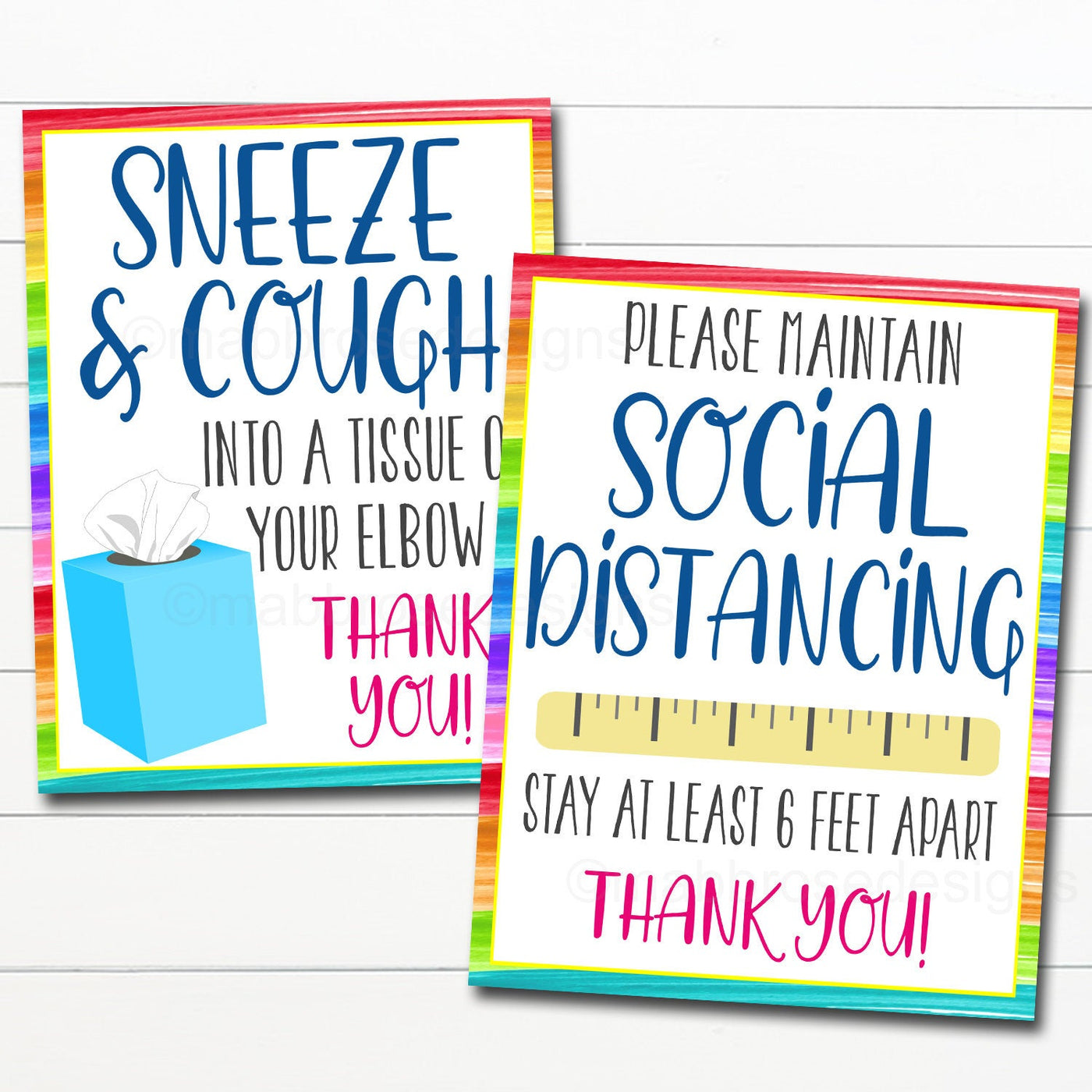School Health Safety Poster Set | TidyLady Printables