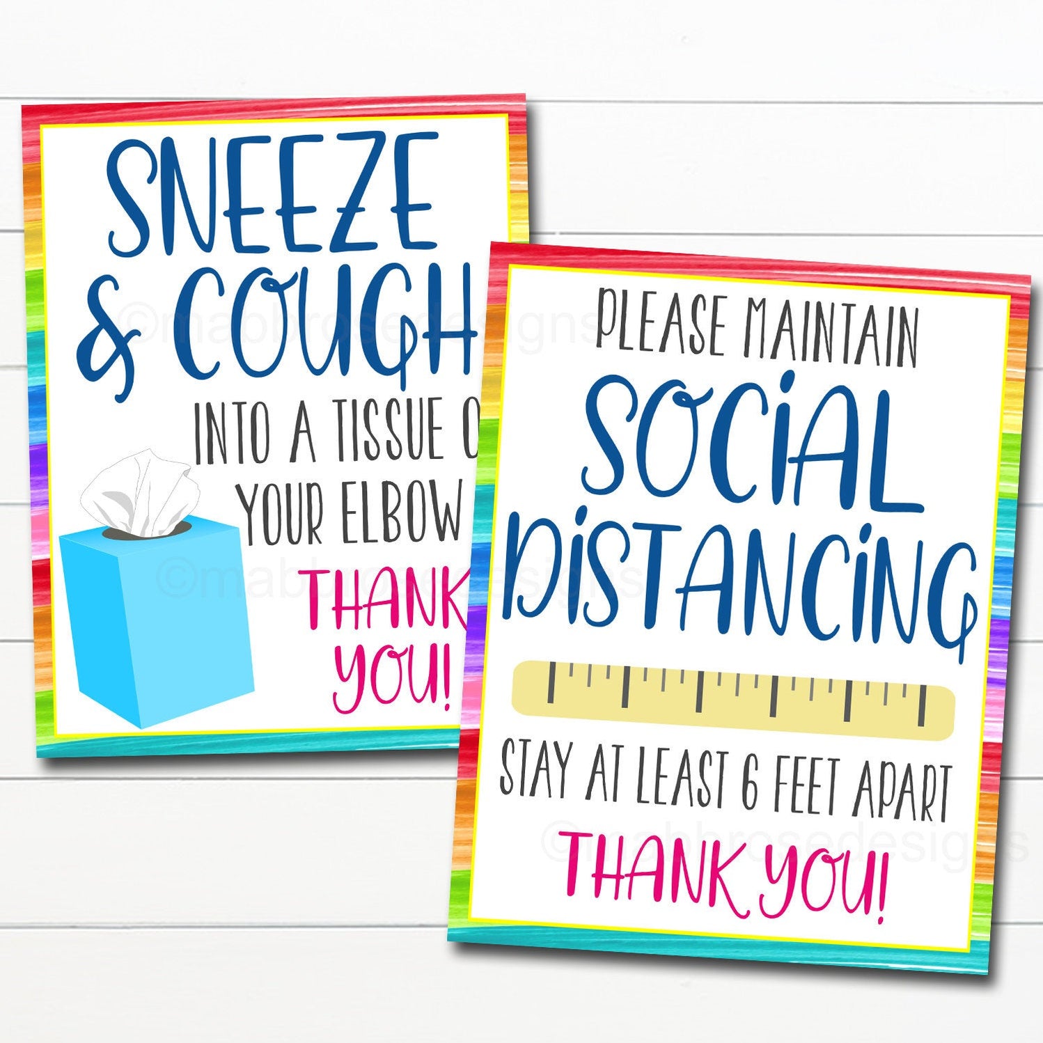 School Health Safety Poster Set | TidyLady Printables