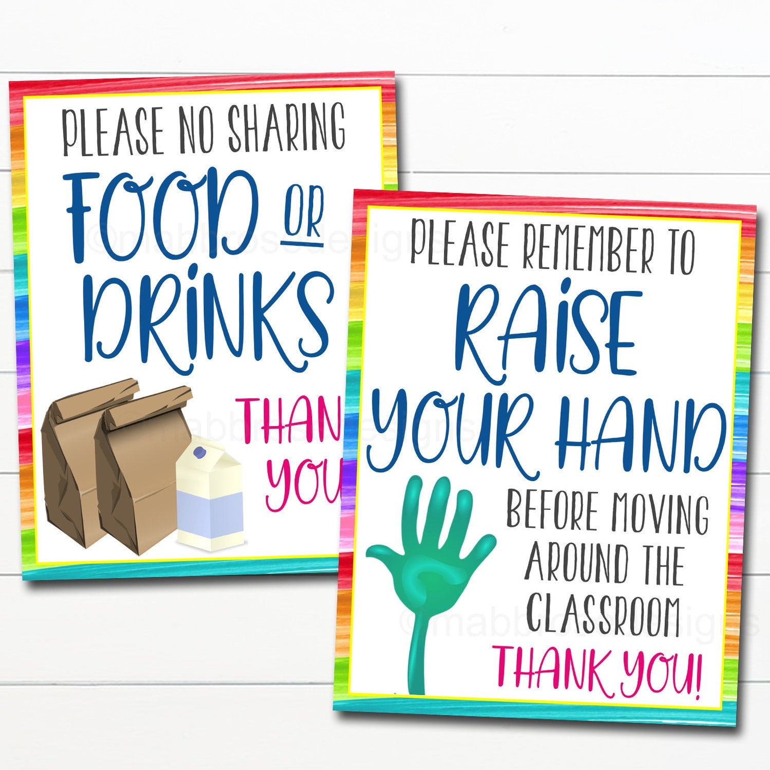 School Health Safety Poster Set | TidyLady Printables