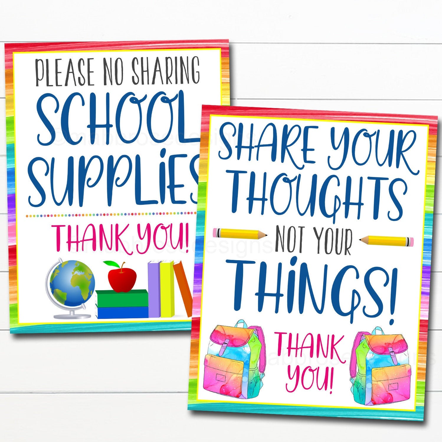 School Health Safety Poster Set | TidyLady Printables