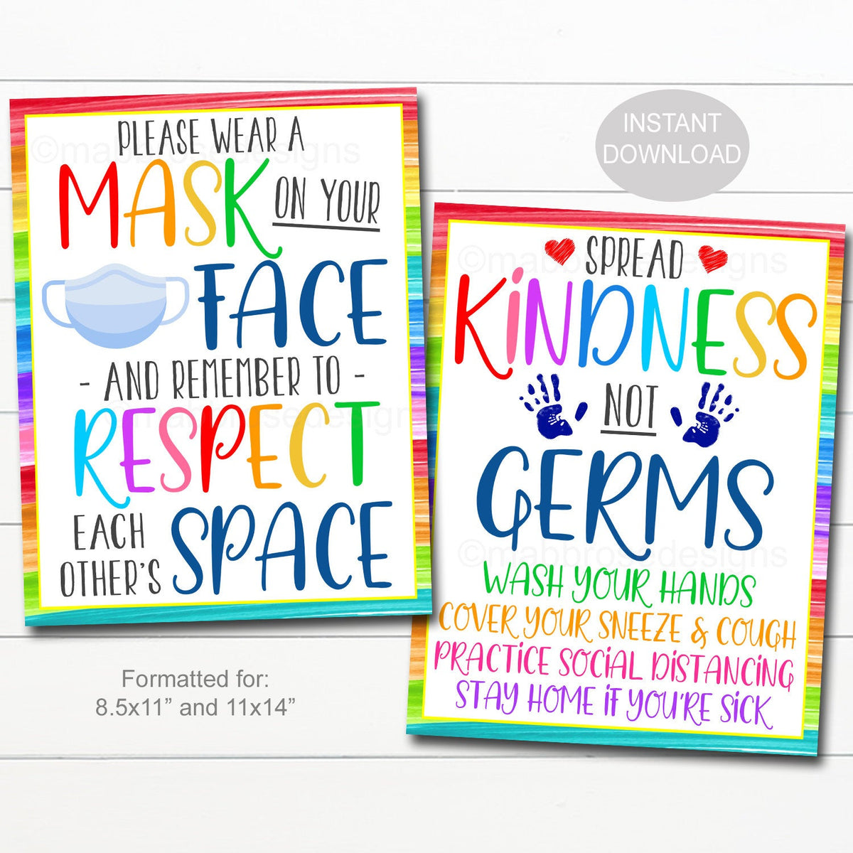 School Covid-19 Health Signs | TidyLady Printables