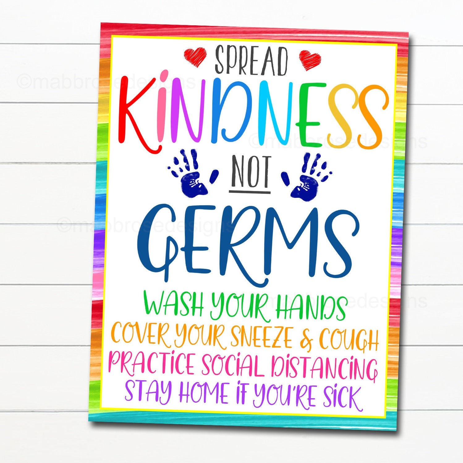School Covid-19 Health Signs | TidyLady Printables
