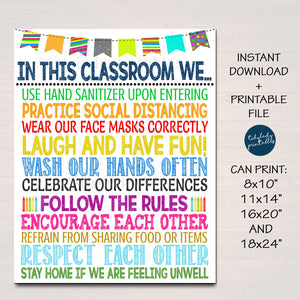 2021 School Health Safety Poster | TidyLady Printables