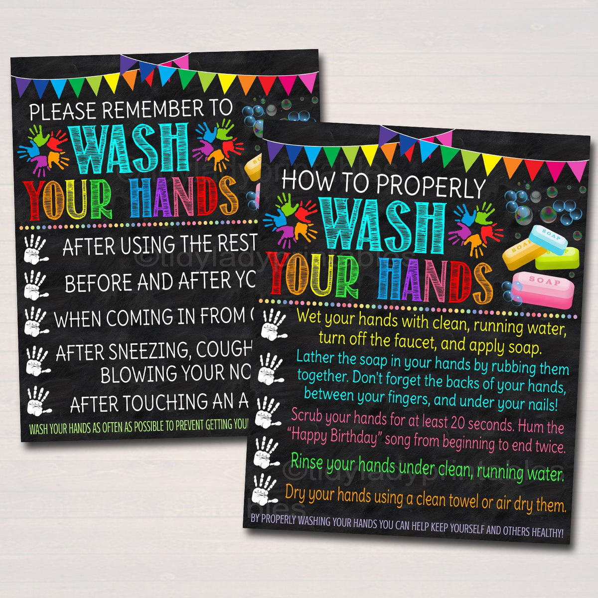 School Hand Washing Safety Poster | TidyLady Printables
