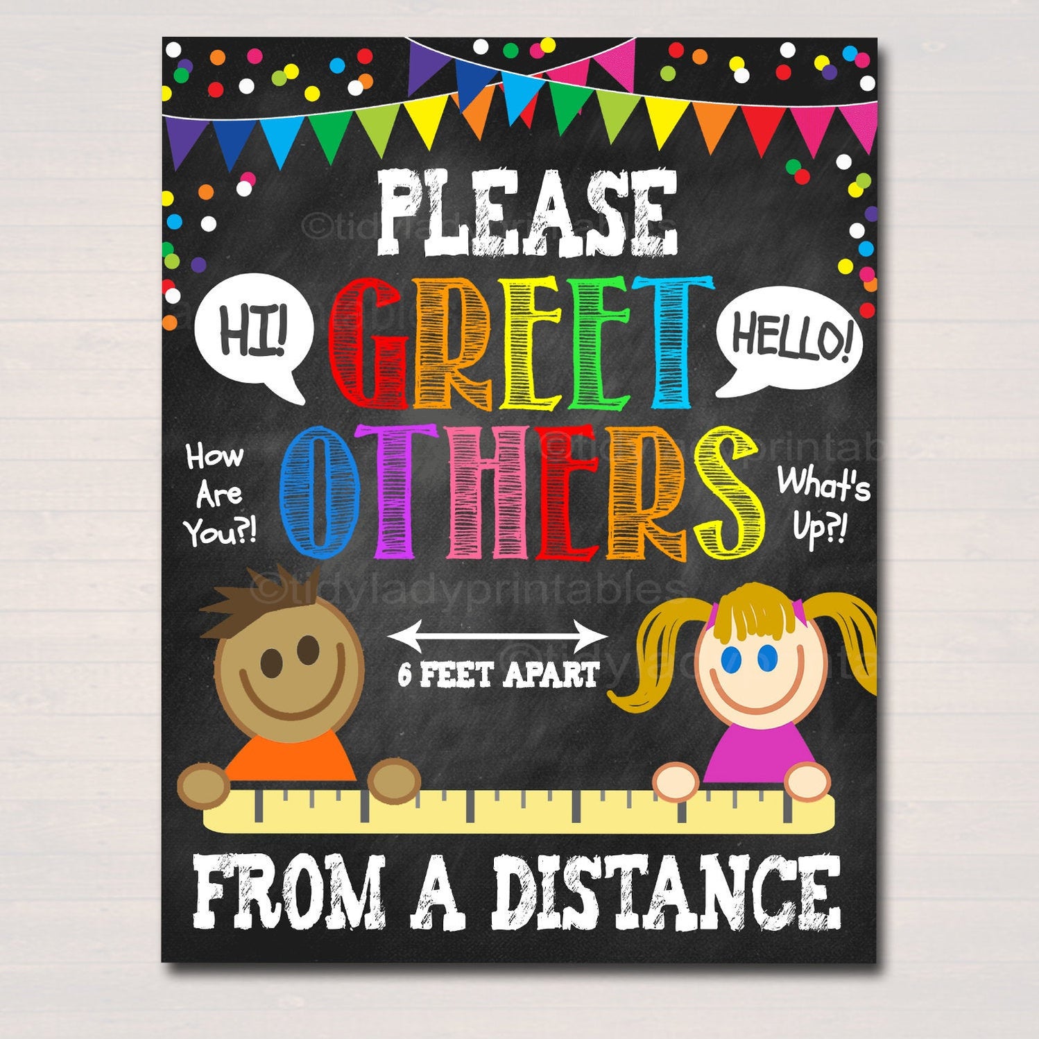 School Social Distance Safety Poster | TidyLady Printables