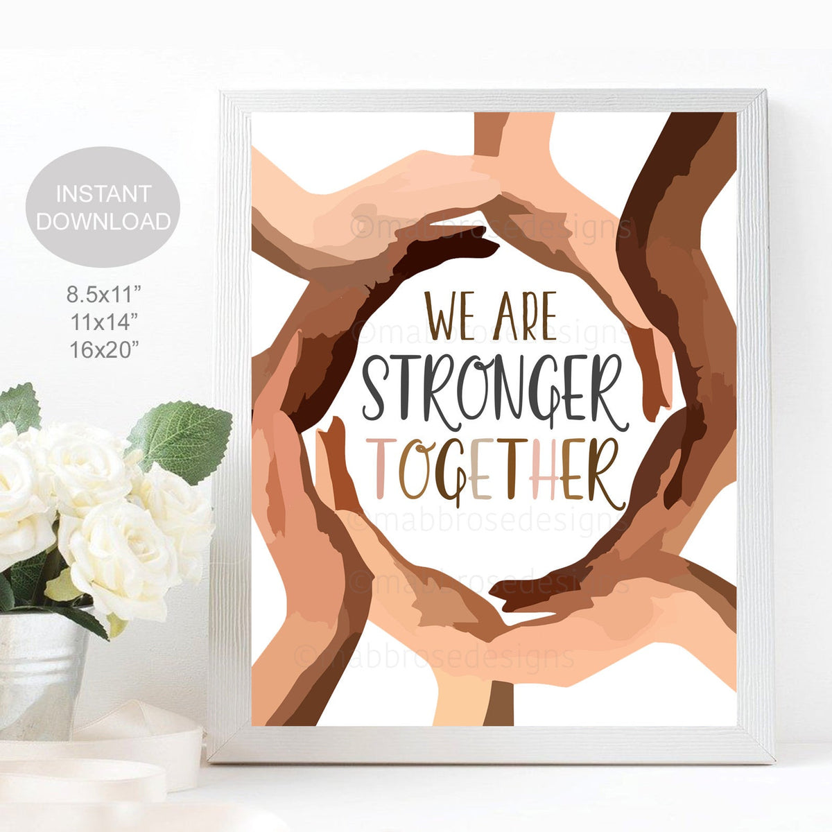 Diversity Poster Stronger Together | TidyLady Printables