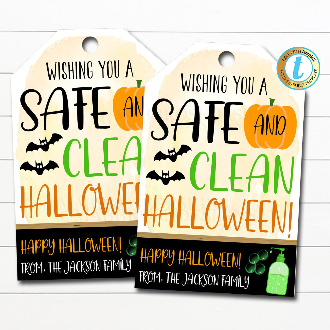 Halloween Favor Tags, Germs are Scary | TidyLady Printables