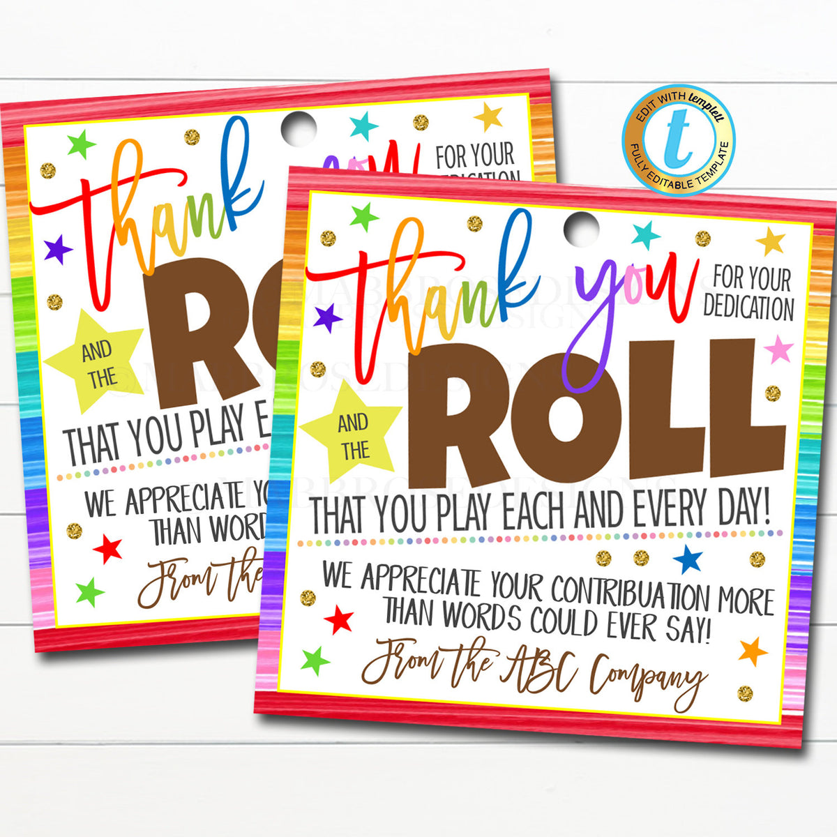 Thank You Gift Tags Appreciation Week | TidyLady Printables