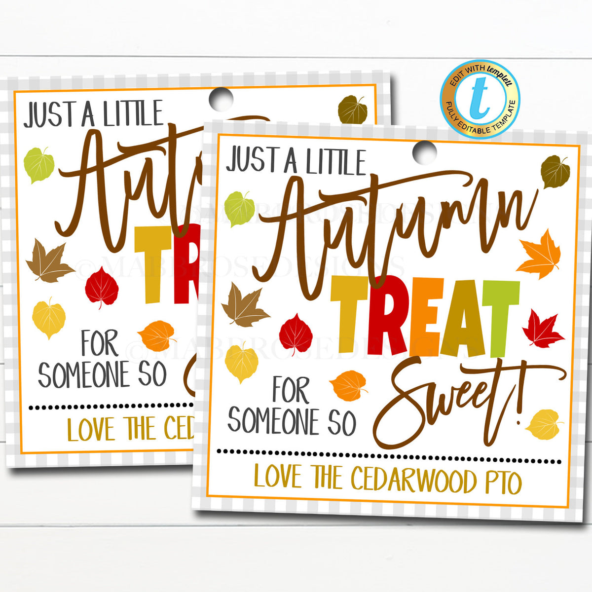 Fall Gift Tags - An Autumn treat for someone so sweet — TidyLady Printables