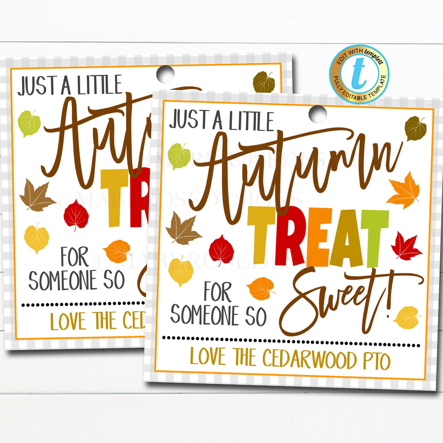 Fall Gift Tags - An Autumn treat for someone so sweet — TidyLady Printables