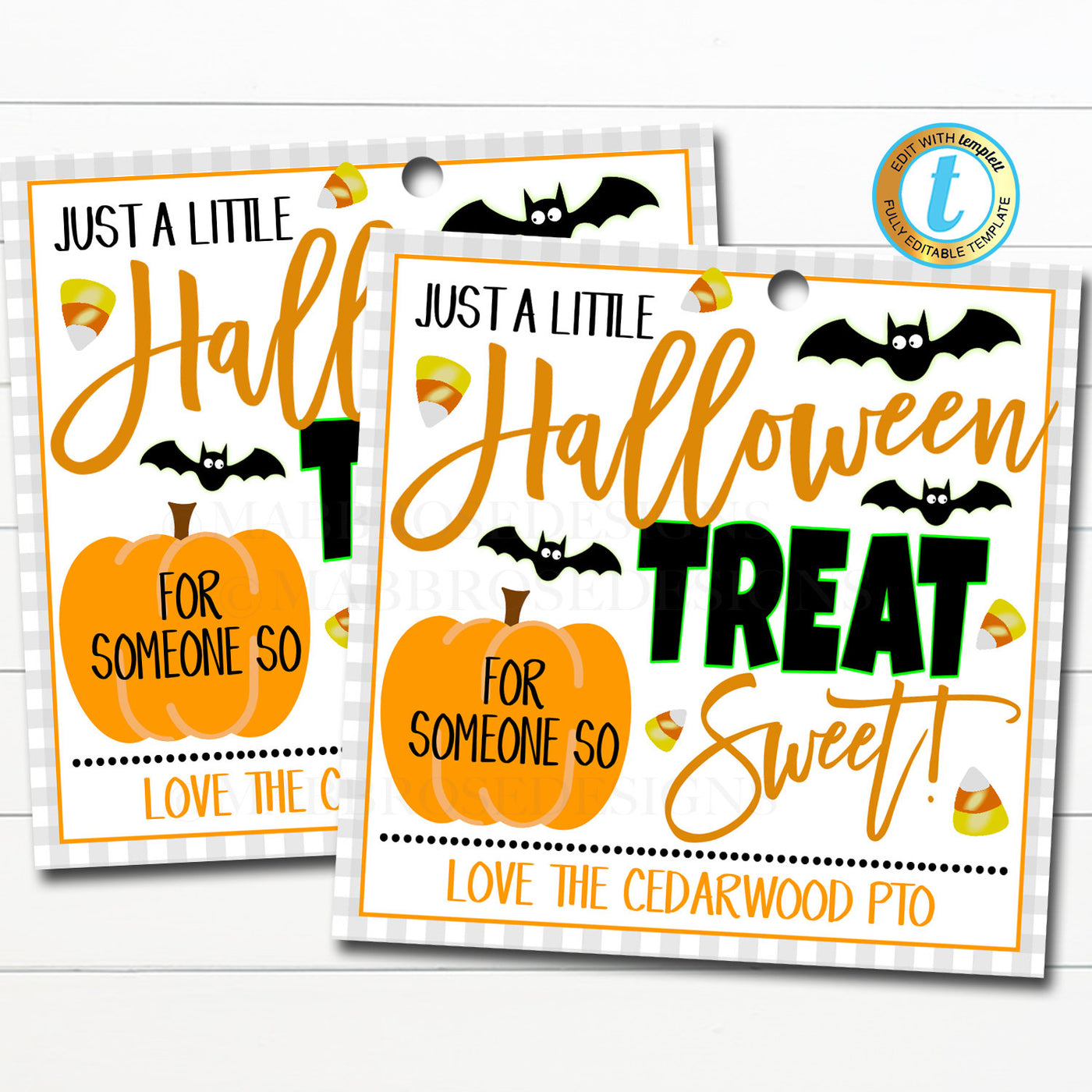 Halloween Gift Tags, A treat for someone so sweet — TidyLady Printables
