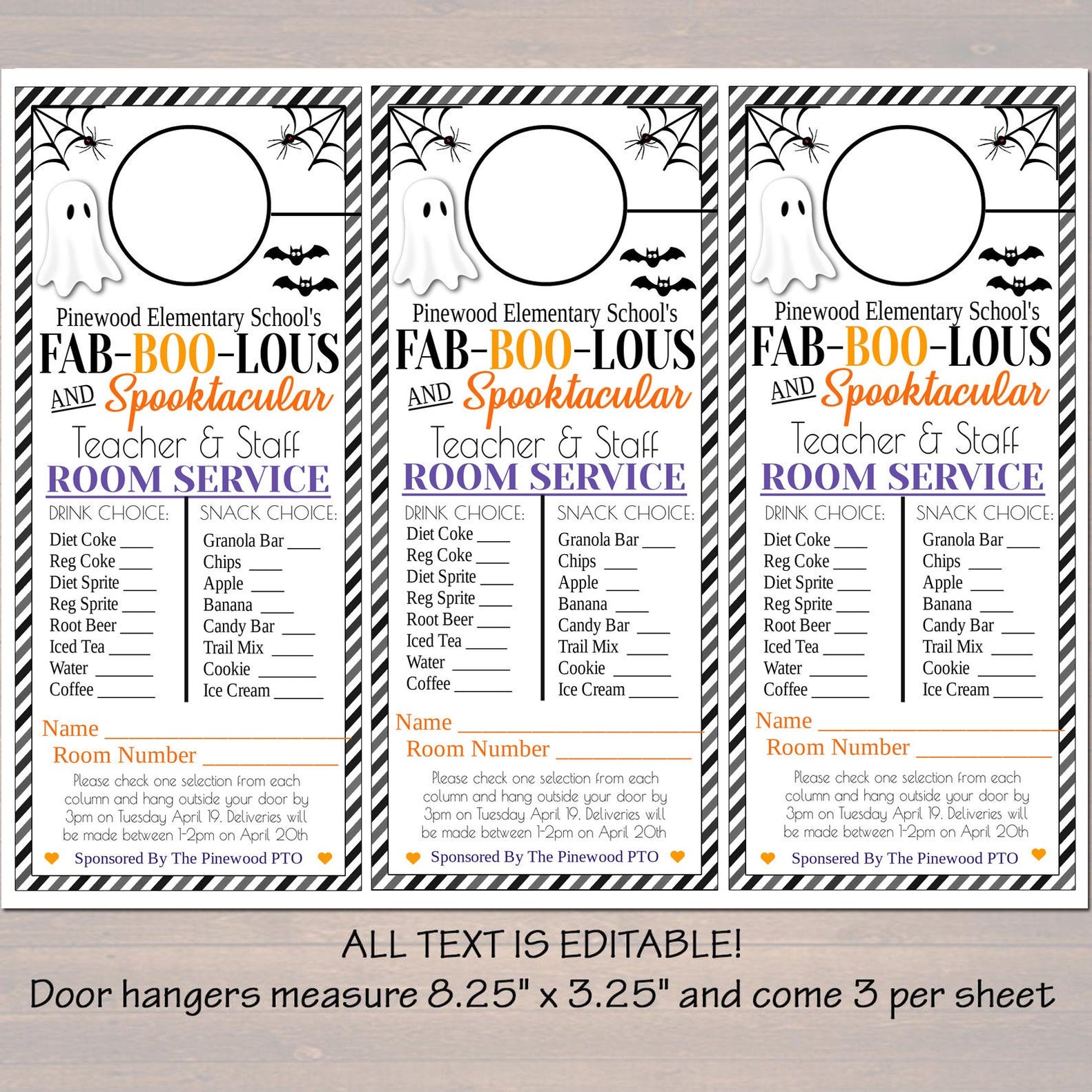 Halloween Room Service Door Hanger | TidyLady Printables