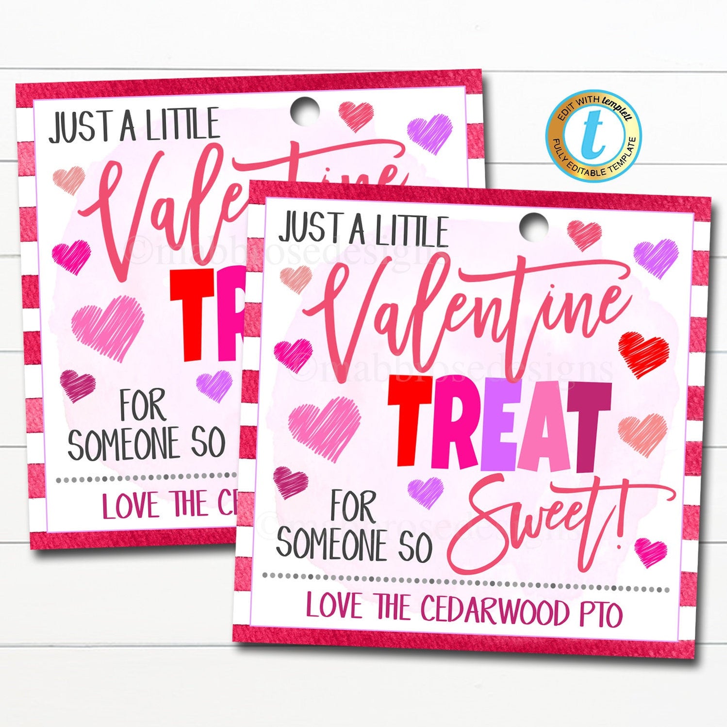 Valentine Gift Tags, A treat for someone so sweet — TidyLady Printables