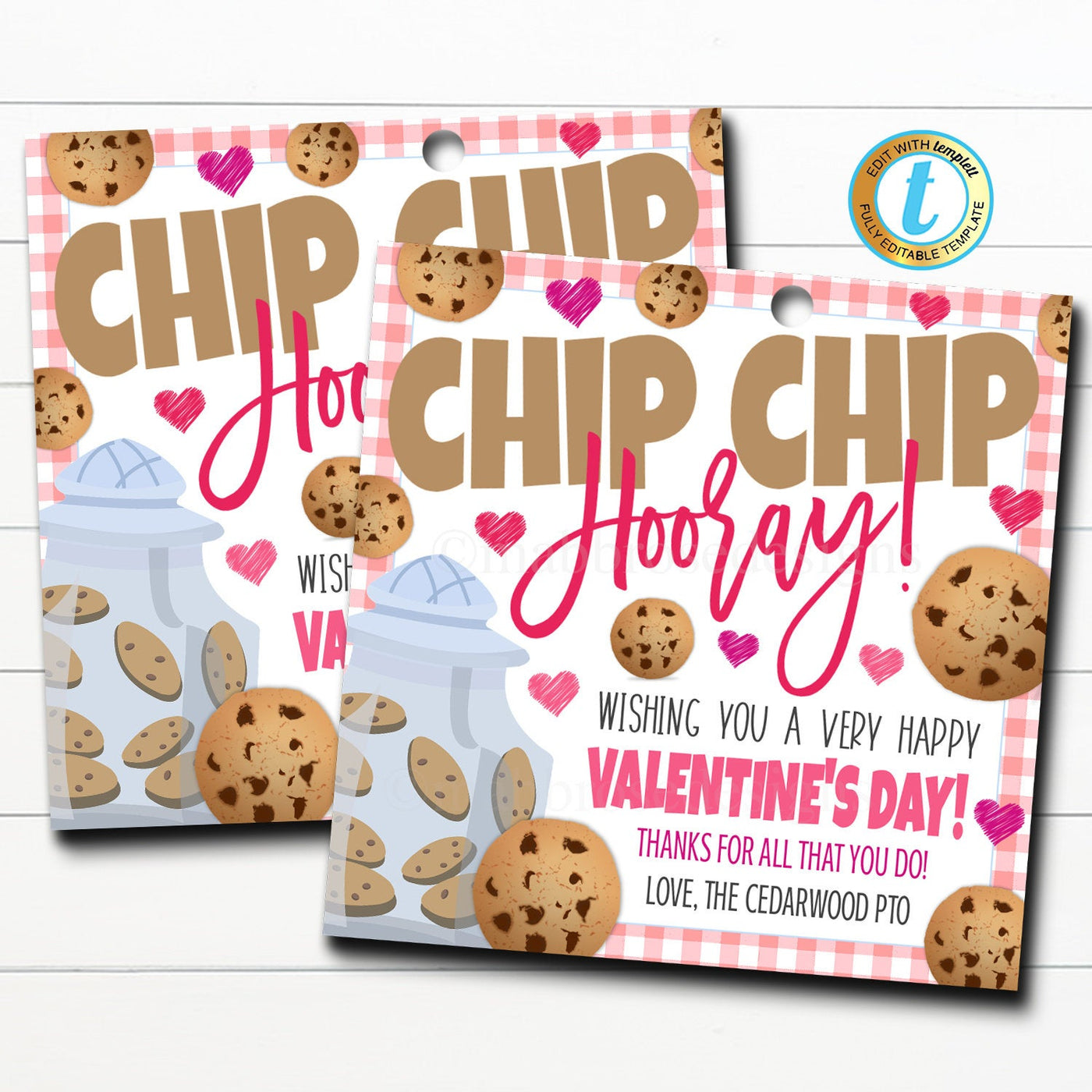 Valentine Cookie Thank You Gift Tags | TidyLady Printables