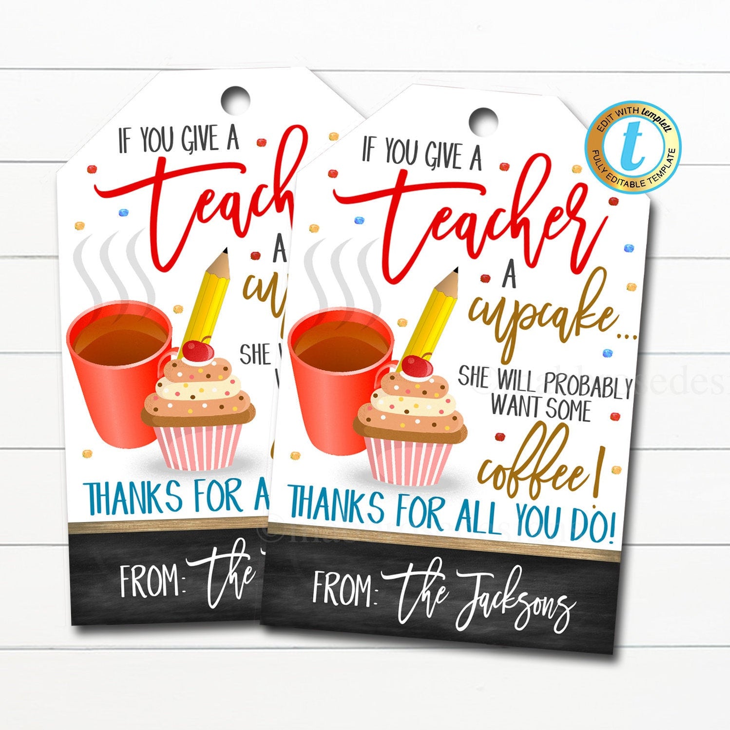Teacher Appreciation Gift Tags | TidyLady Printables