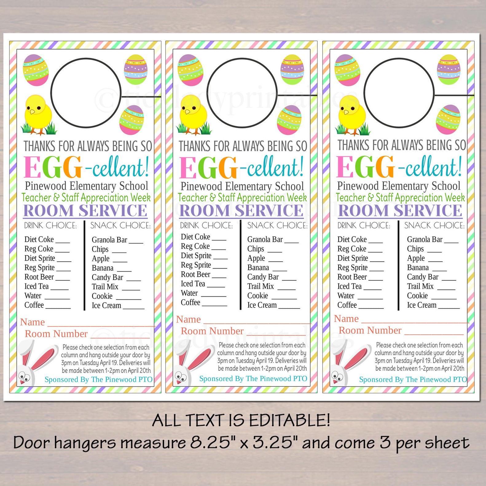 Easter Room Service Door Hanger - Teacher and Staff Appreciation ...