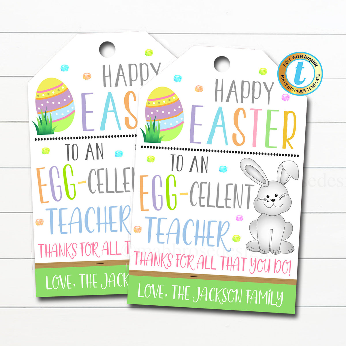 Easter Teacher Printable Gift Tags | TidyLady Printables
