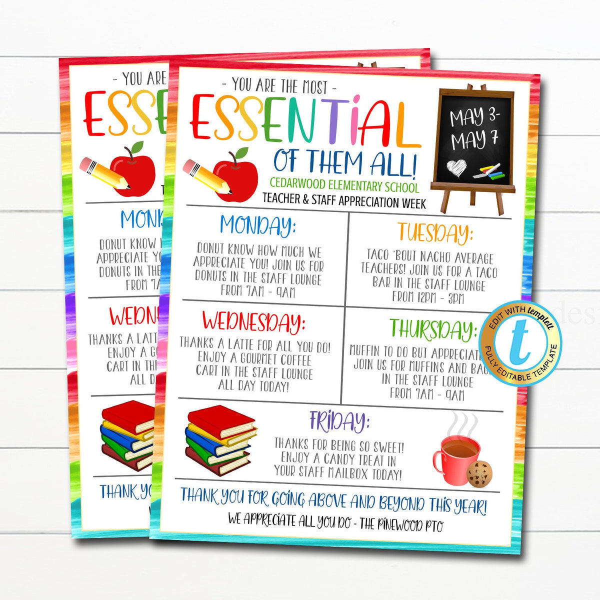 Teacher and Staff Appreciation Week | You are Most Essential — TidyLady ...