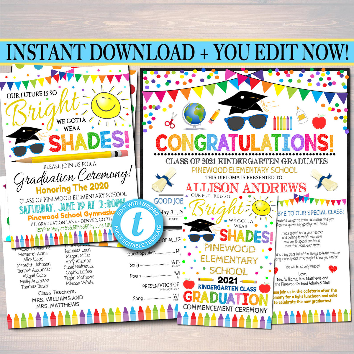 Graduation Ceremony Invite Set | TidyLady Printables