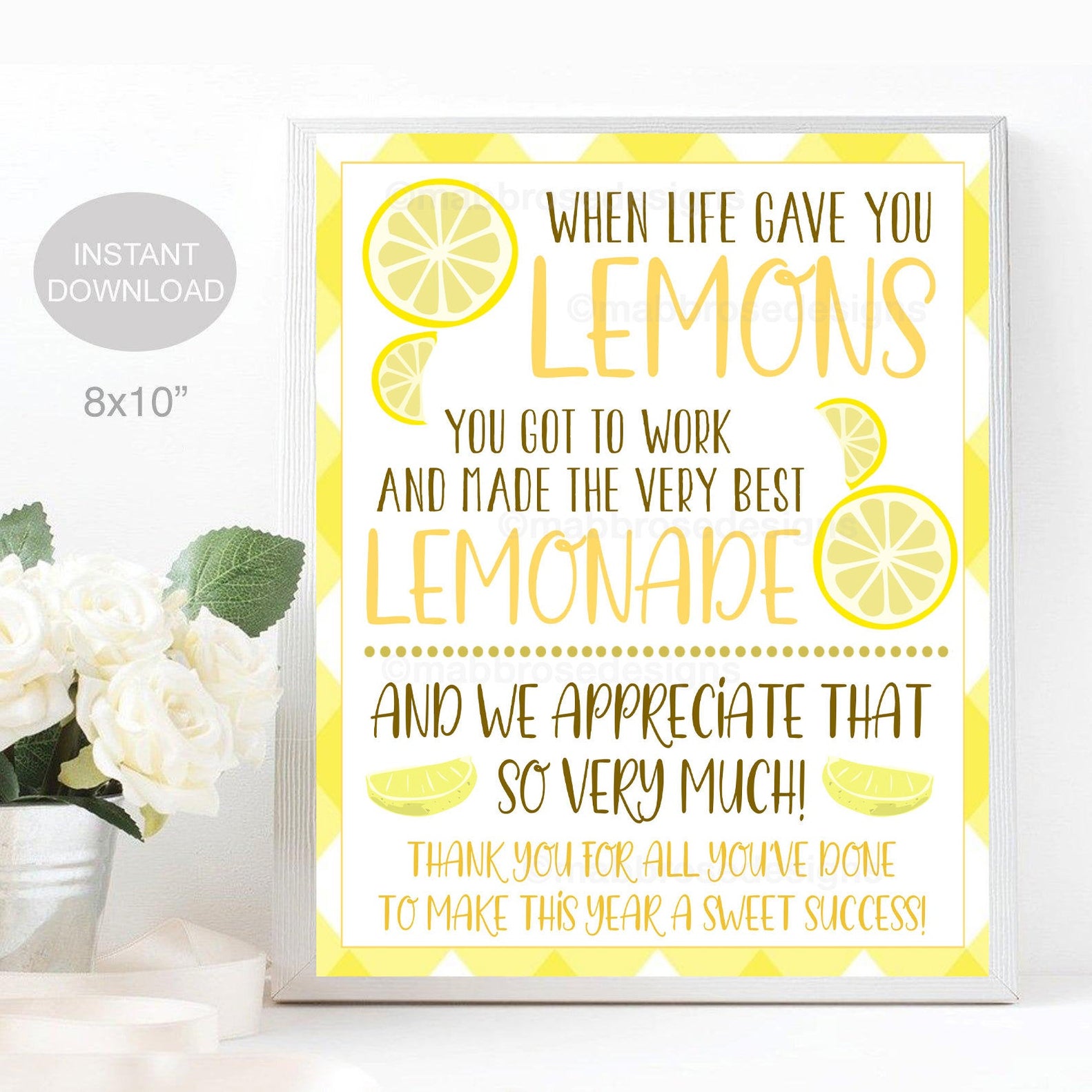 Lemons Sign | When Life Give You Lemons Make Lemonade — TidyLady Printables