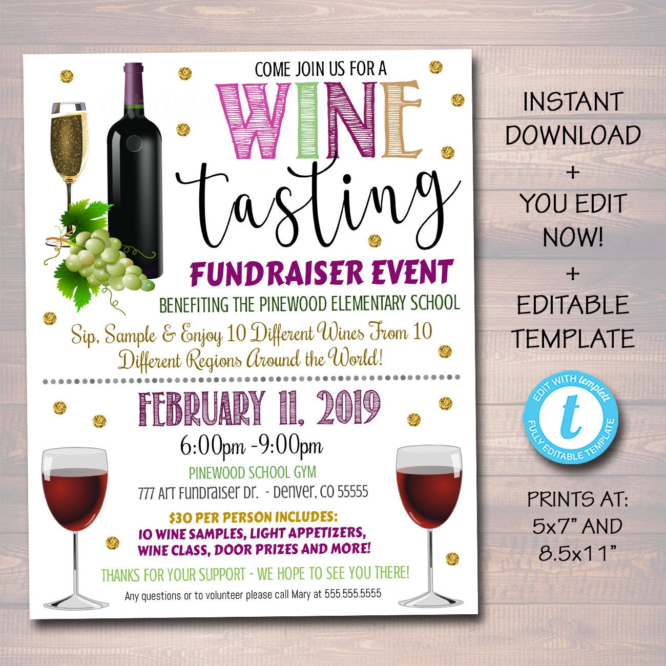 Wine Tasting Event Flyer