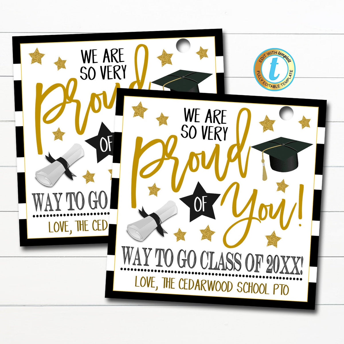 Graduation Gift Tag | Congratulations Proud of You Graduate — TidyLady ...