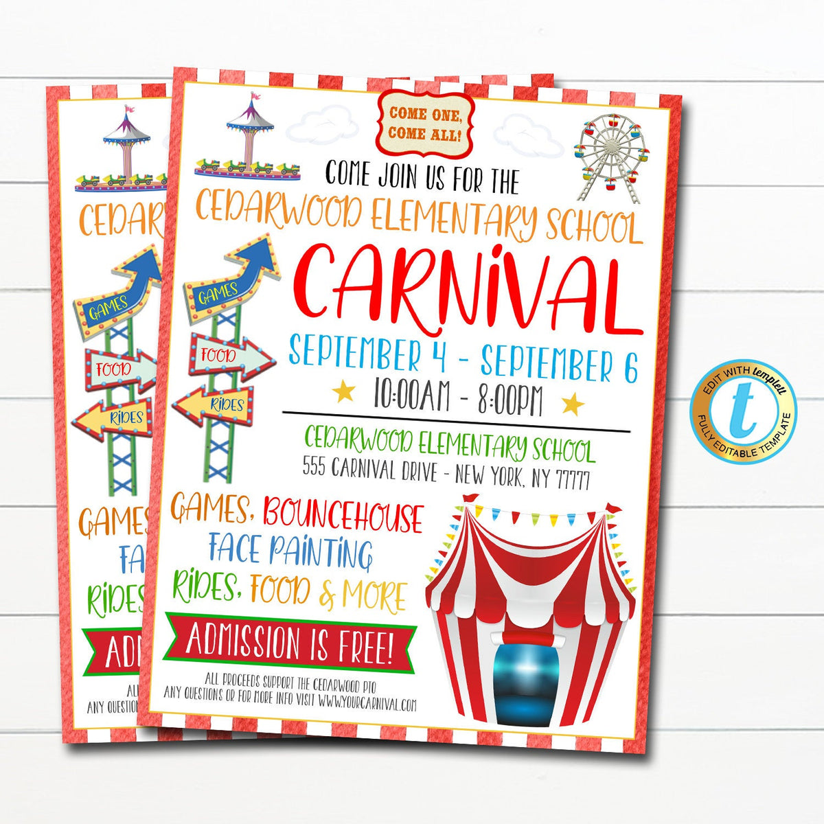 School Carnival Flyer | TidyLady Printables