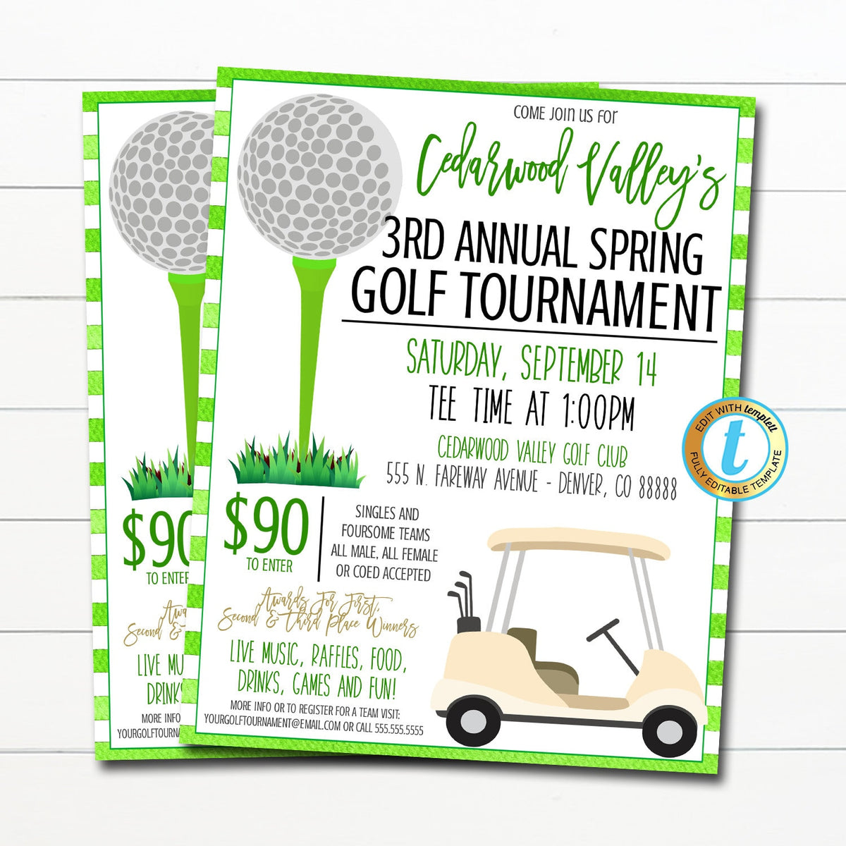 Golf Tournament Invitation | TidyLady Printables