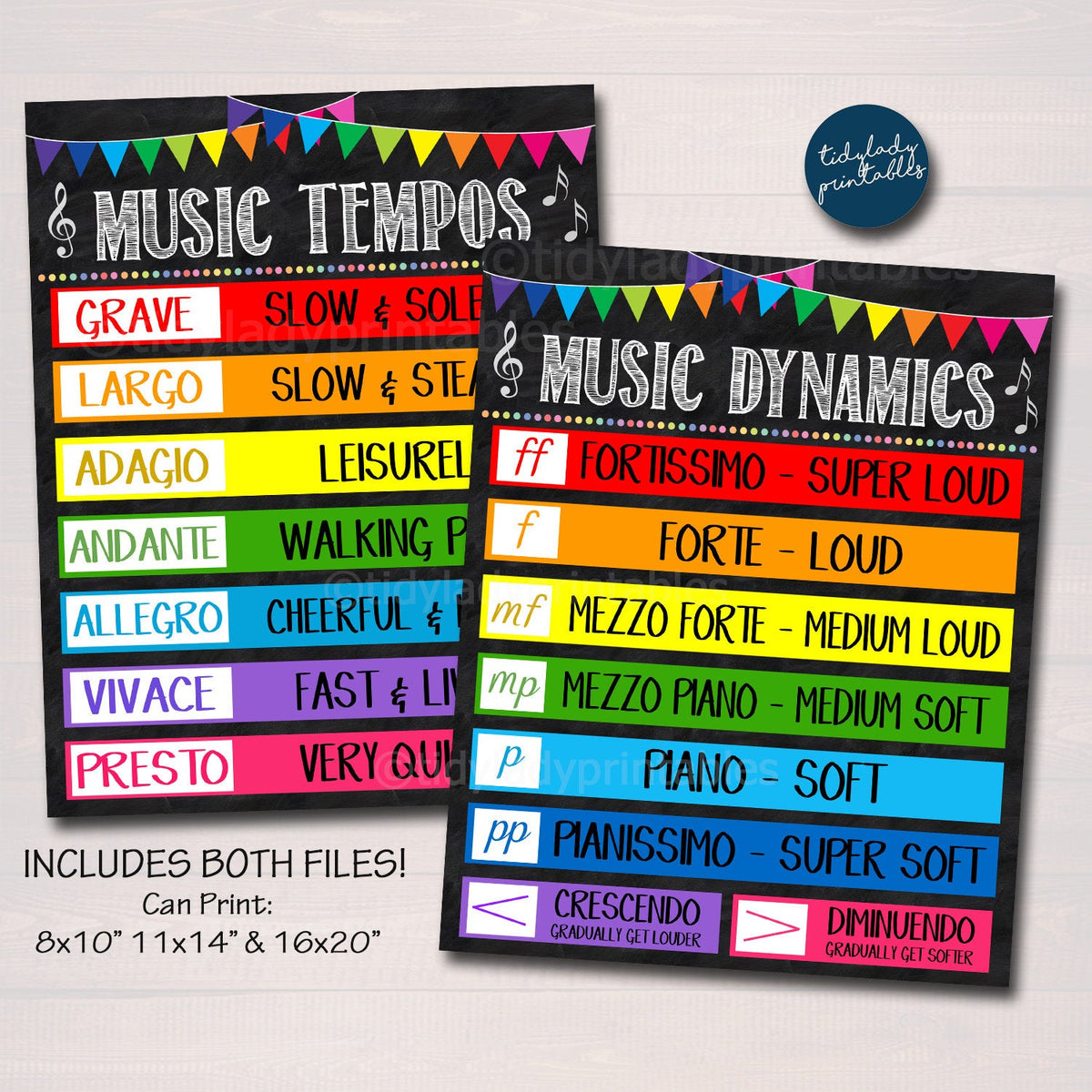 Set Of Music Teacher Classroom Posters | TidyLady Printables