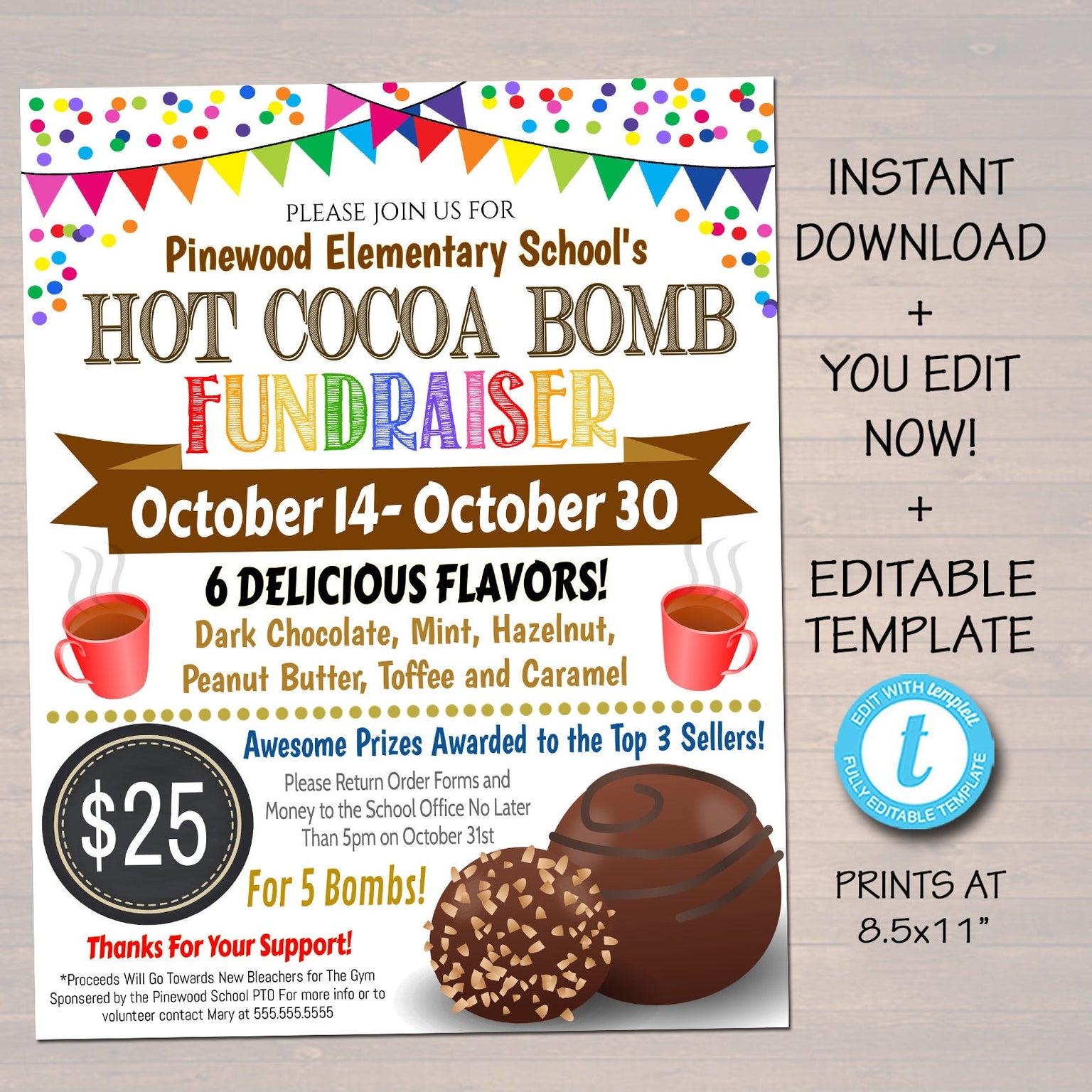 PTO Fundraising Events Flyers & Invites | TidyLady Printables