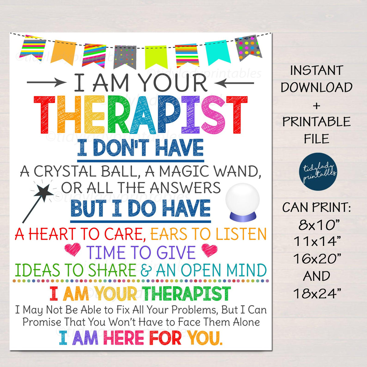 Therapist Office Decor, School Counselor Sign Wall Art — TidyLady ...