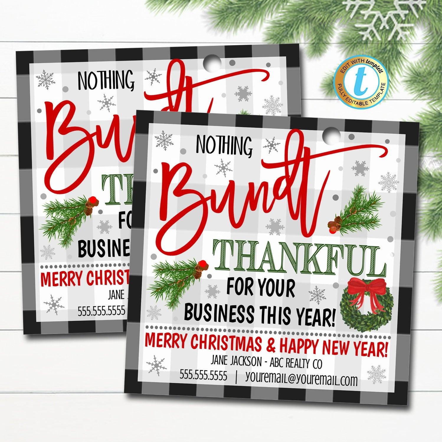 Christmas Bundt Cake Gift Tag | Nothing Bundt Thankful — TidyLady ...