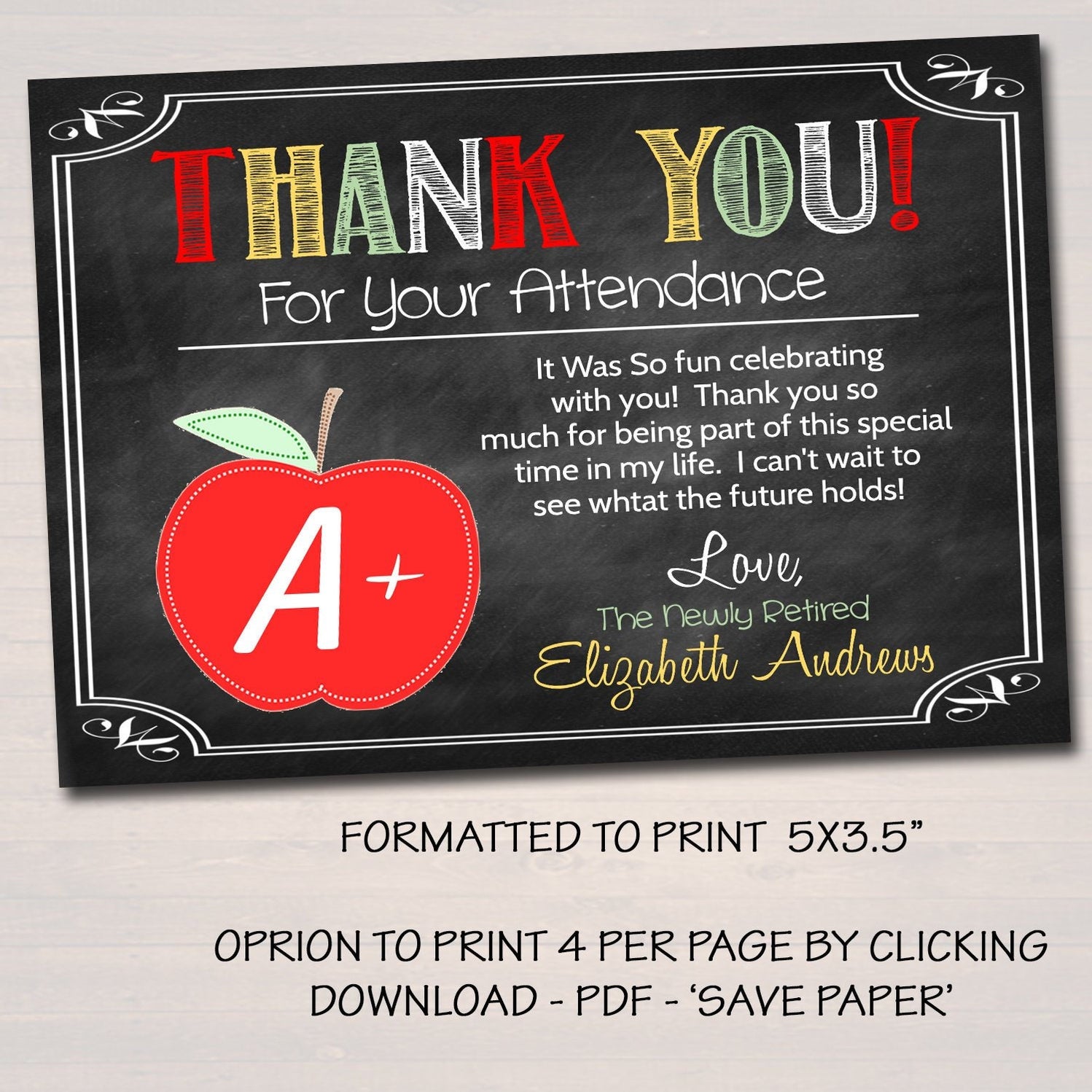 Teacher Retirement Party Invitation Set | TidyLady Printables