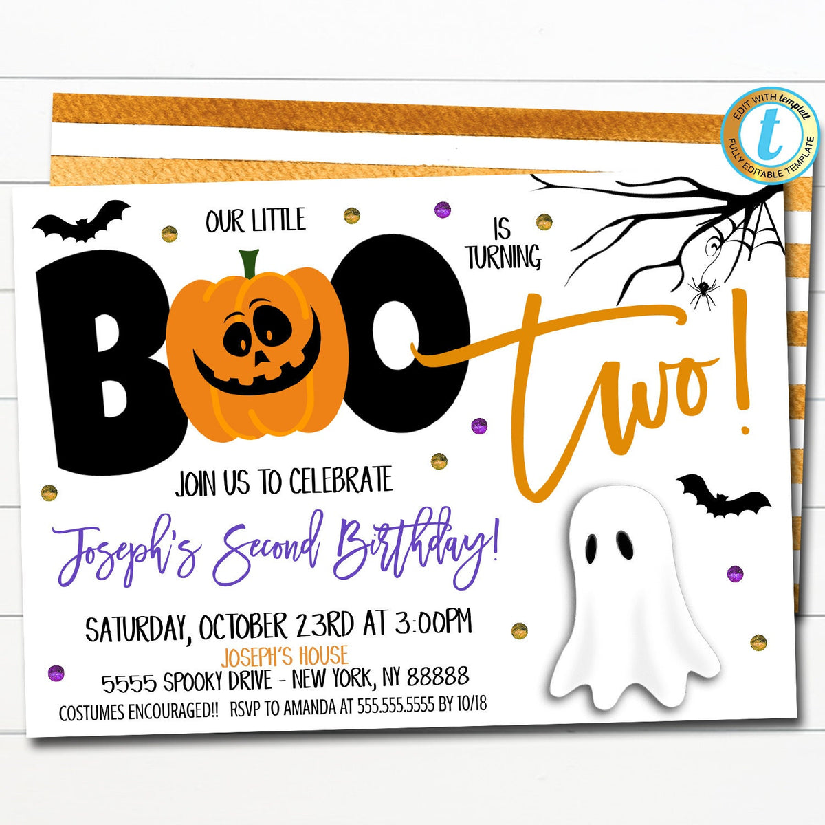 Halloween Birthday Party Invitations Templates