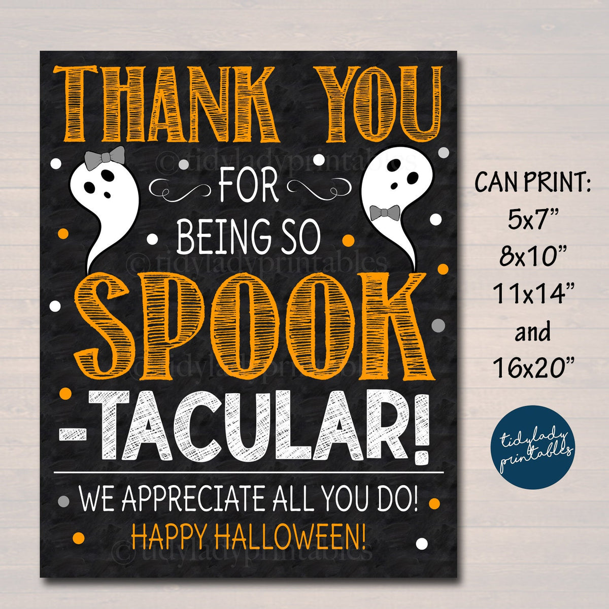 Halloween Thank you Sign, Fall Thanks for Being Spooktacular ...