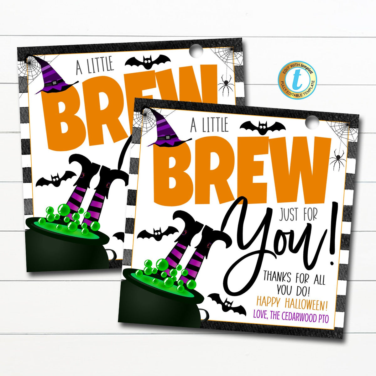 Halloween Coffee Appreciation Gift Tag | TidyLady Printables