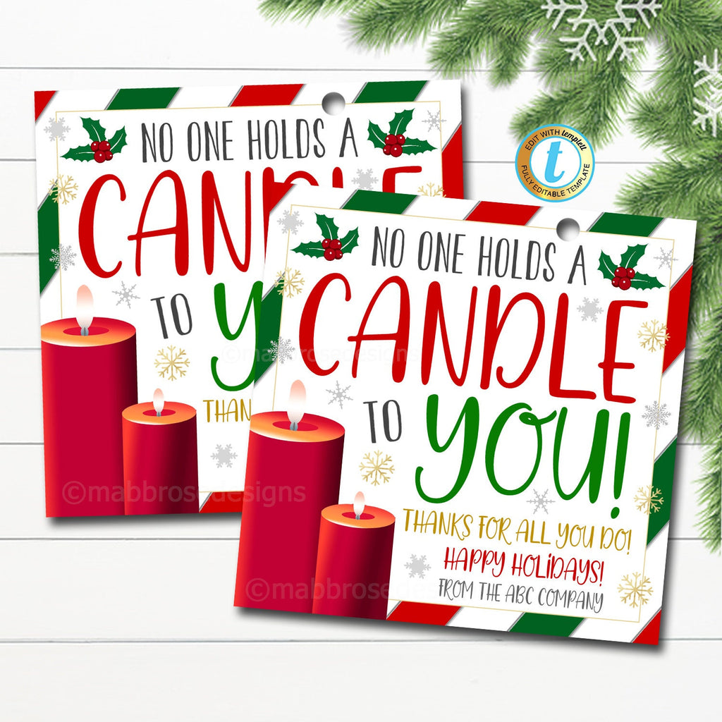 Printable Gift Tags For Candle