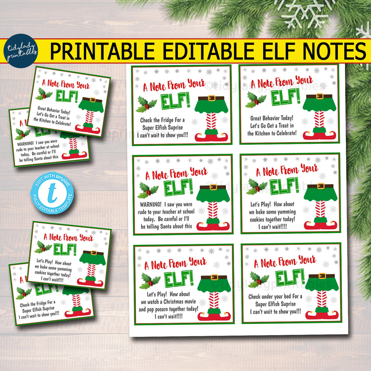 Printable Elf Notes | A note from the elf, elf prop ideas — TidyLady ...