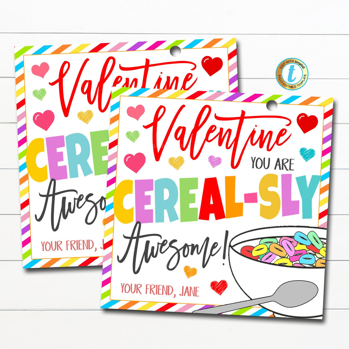 Valentine Cereal Gift Tags | You are Cereal-sly Awesome — TidyLady ...