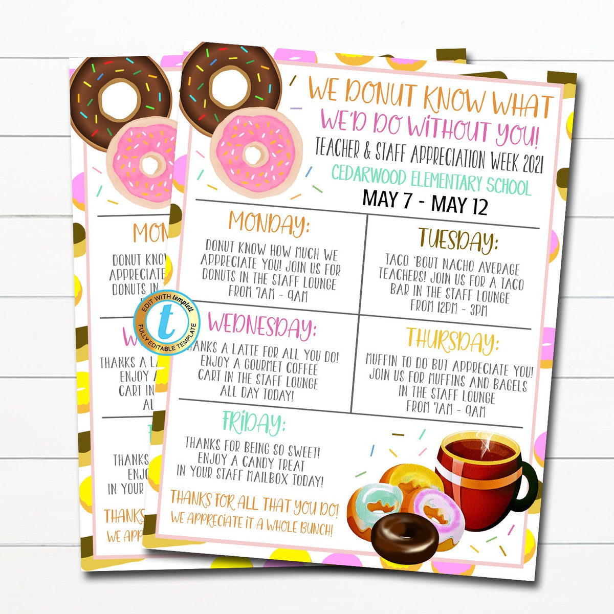 Teacher Appreciation Week Donut Know What We'd Do Without You ...