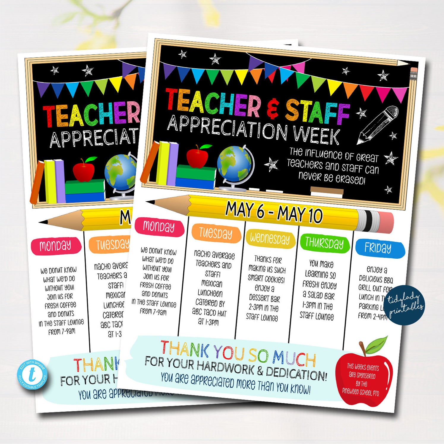 Virtual Teacher Appreciation Week | TidyLady Printables