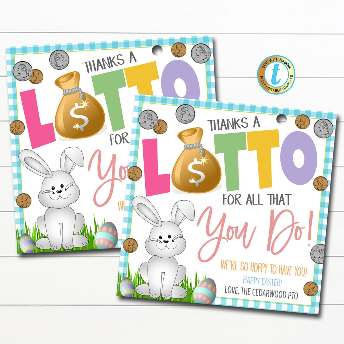 Easter Appreciation Gift Tags | Thanks a lotto for all you do ...